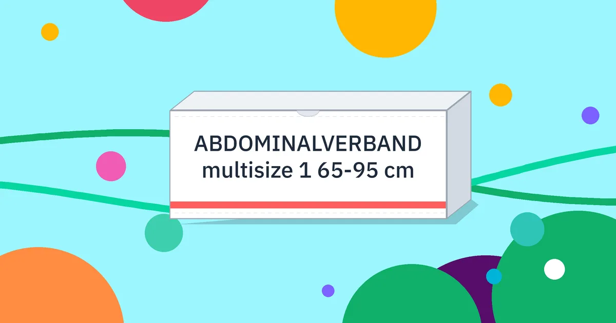 Symbolbild: Packung mit der Aufschrift ABDOMINALVERBAND multisize 1 65-95 cm (PZN 16661436) – Verfügbarkeit und Bezug in Apotheken in Frankfurt am Main