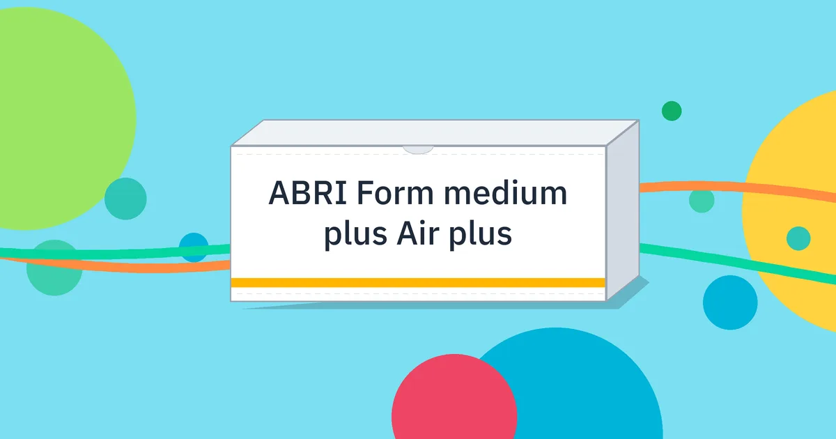 Symbolbild: Packung mit der Aufschrift ABRI Form medium plus Air plus (PZN 04607868) – Verfügbarkeit und Bezug in Apotheken in Frankfurt am Main
