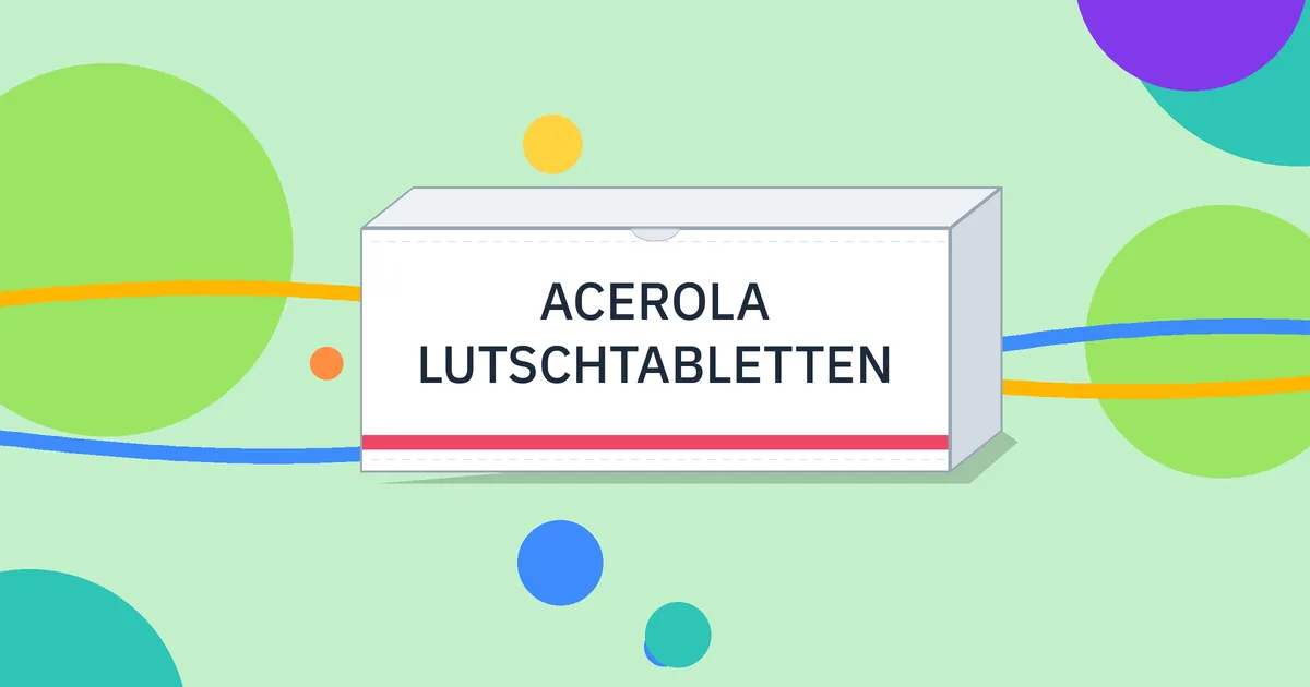 Symbolbild: Packung mit der Aufschrift ACEROLA LUTSCHTABLETTEN (PZN 05885569) – Verfügbarkeit und Bezug in Apotheken in Frankfurt am Main