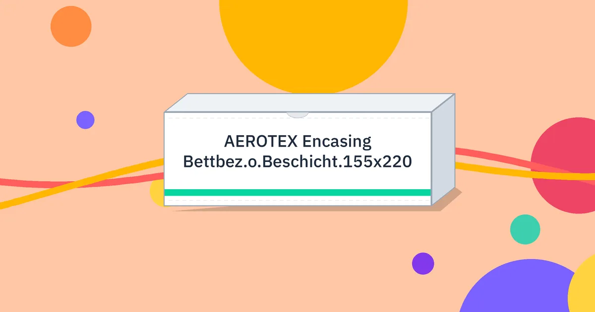 Symbolbild: Packung mit der Aufschrift AEROTEX Encasing Bettbez.o.Beschicht.155x220 (PZN 03392035) – Verfügbarkeit und Bezug in Apotheken in Frankfurt am Main