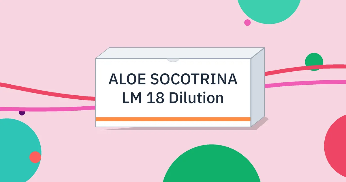 Symbolbild: Packung mit der Aufschrift ALOE SOCOTRINA LM 18 Dilution (PZN 13313479) – Verfügbarkeit und Bezug in Apotheken in Frankfurt am Main