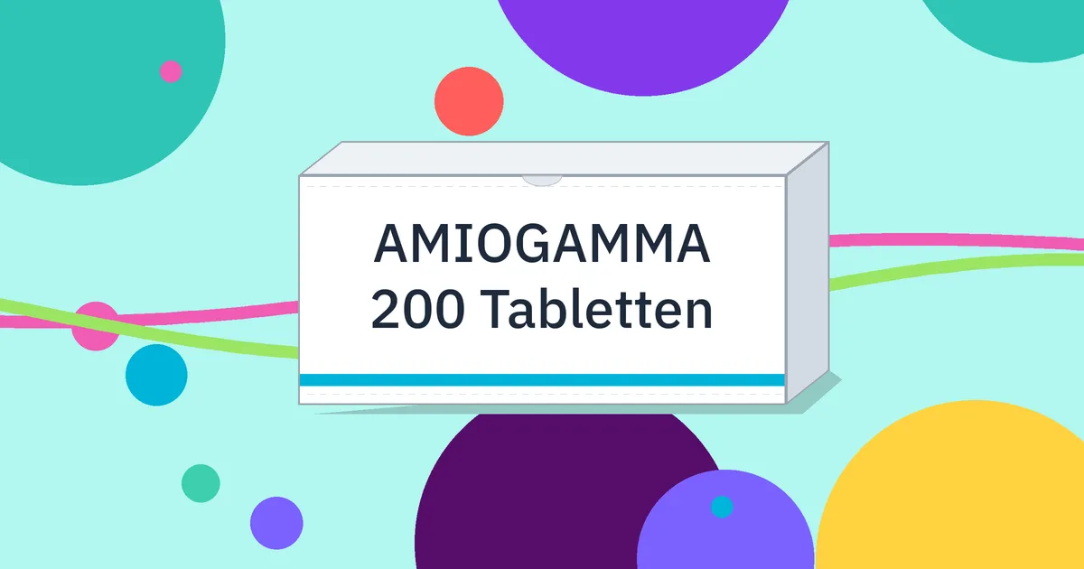 Symbolbild: Packung mit der Aufschrift AMIOGAMMA 200 Tabletten (PZN 00990540) – Verfügbarkeit und Bezug in Apotheken in Frankfurt am Main