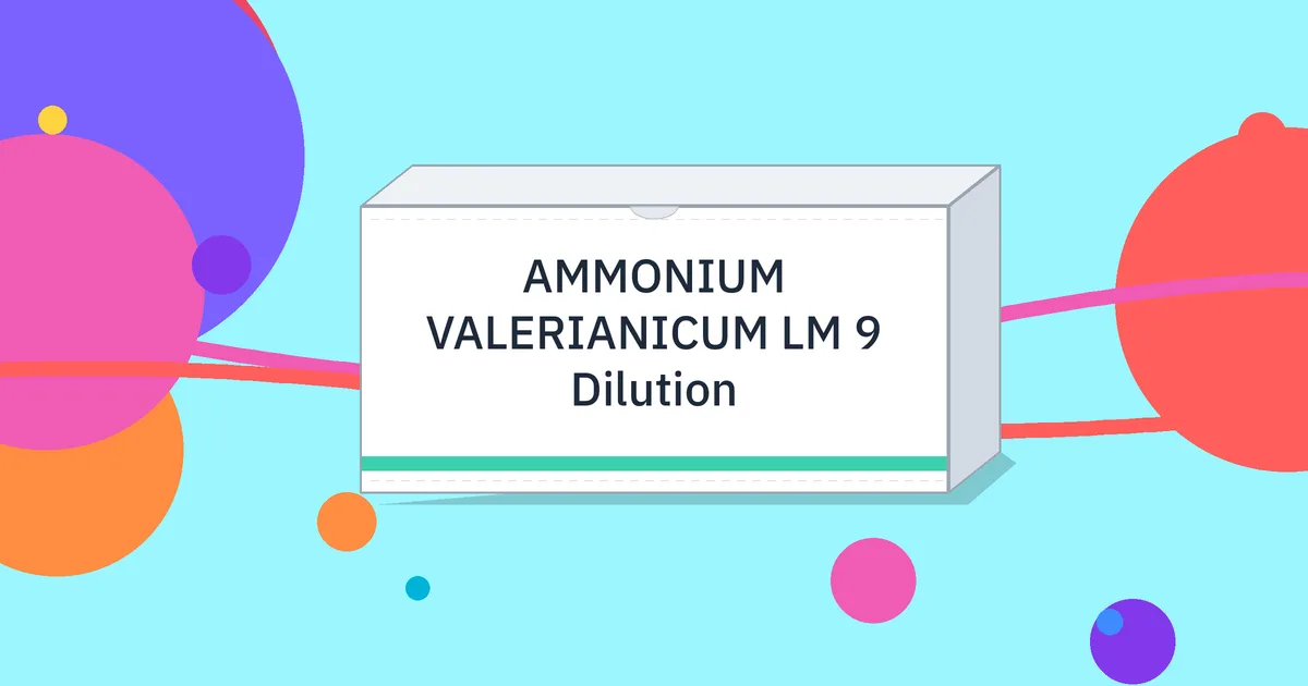 Symbolbild: Packung mit der Aufschrift AMMONIUM VALERIANICUM LM 9 Dilution (PZN 13323644) – Verfügbarkeit und Bezug in Apotheken in Frankfurt am Main