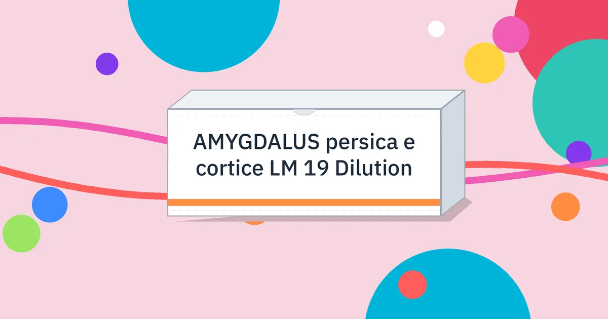 Symbolbild: Packung mit der Aufschrift AMYGDALUS persica e cortice LM 19 Dilution (PZN 13326134) – Verfügbarkeit und Bezug in Apotheken in Frankfurt am Main