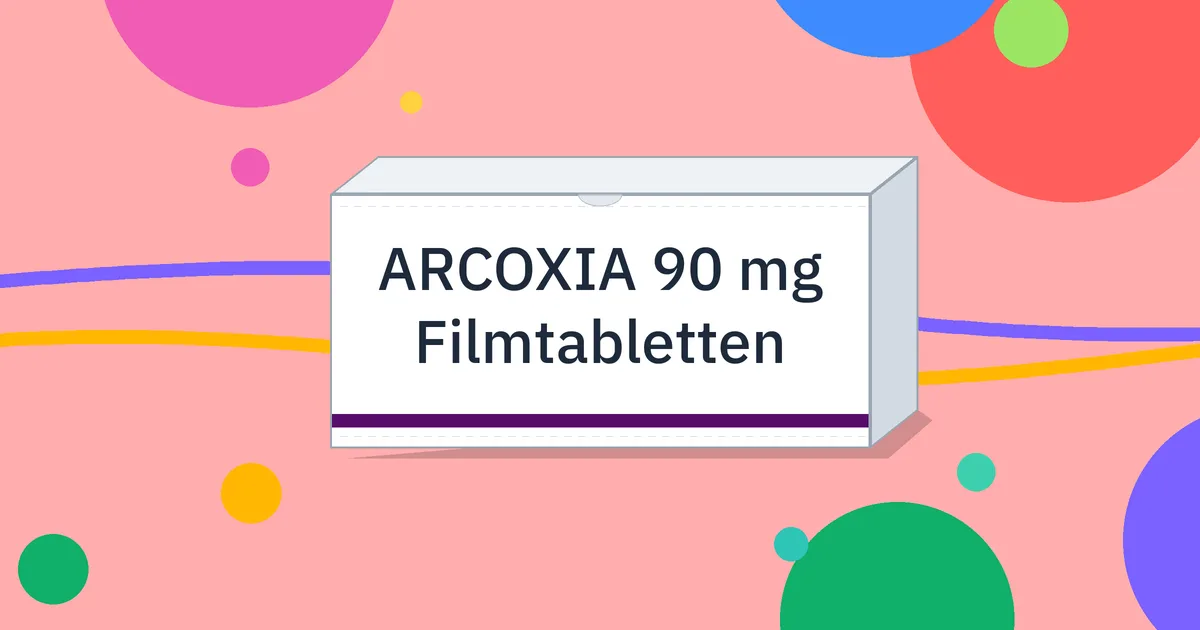Symbolbild: Packung mit der Aufschrift ARCOXIA 90 mg Filmtabletten (PZN 10942269) – Verfügbarkeit und Bezug in Apotheken in Frankfurt am Main