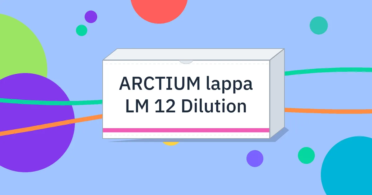 Symbolbild: Packung mit der Aufschrift ARCTIUM lappa LM 12 Dilution (PZN 13387526) – Verfügbarkeit und Bezug in Apotheken in Frankfurt am Main