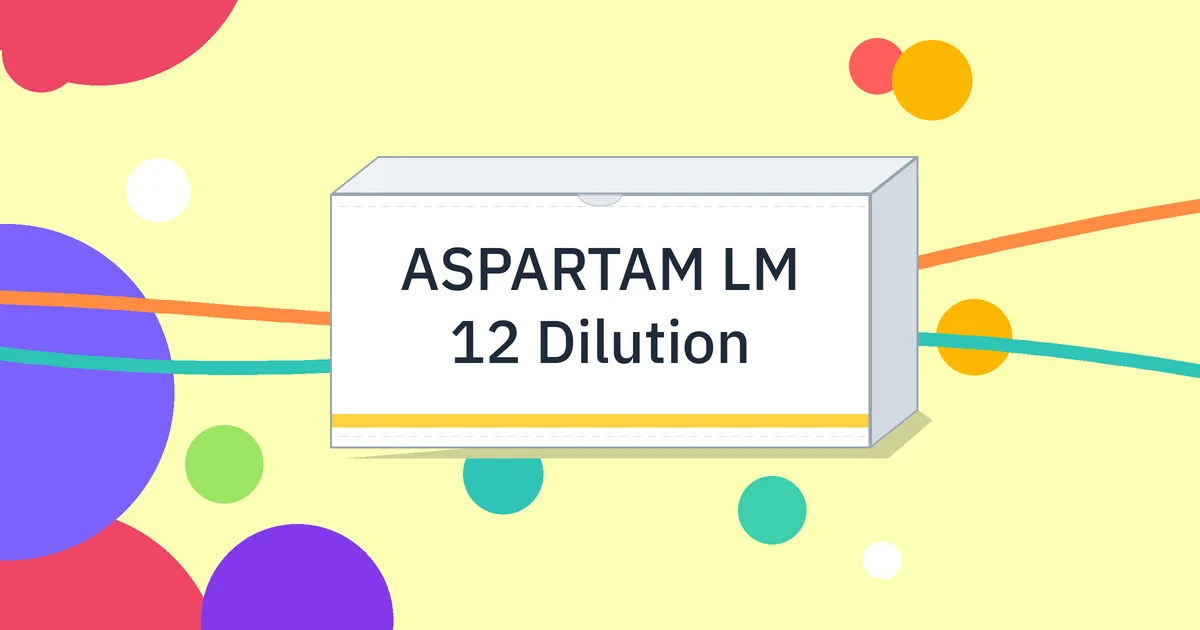Symbolbild: Packung mit der Aufschrift ASPARTAM LM 12 Dilution (PZN 12781994) – Verfügbarkeit und Bezug in Apotheken in Frankfurt am Main