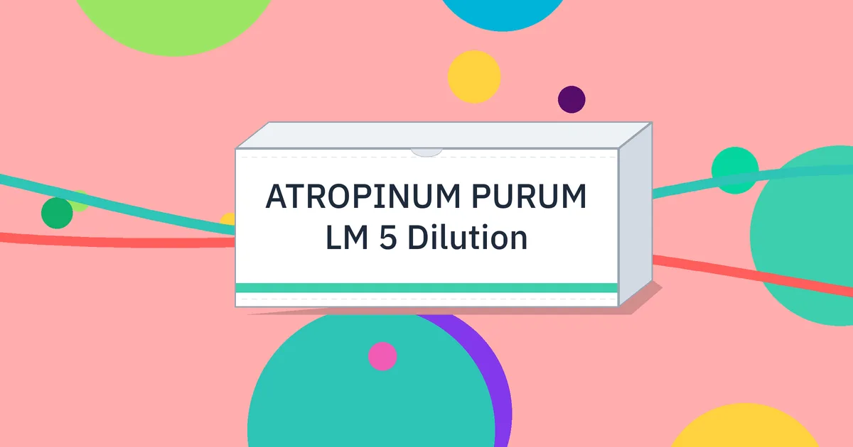 Symbolbild: Packung mit der Aufschrift ATROPINUM PURUM LM 5 Dilution (PZN 12782396) – Verfügbarkeit und Bezug in Apotheken in Frankfurt am Main