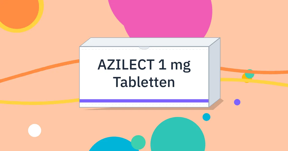 Symbolbild: Packung mit der Aufschrift AZILECT 1 mg Tabletten (PZN 12146097) – Verfügbarkeit und Bezug in Apotheken in Frankfurt am Main
