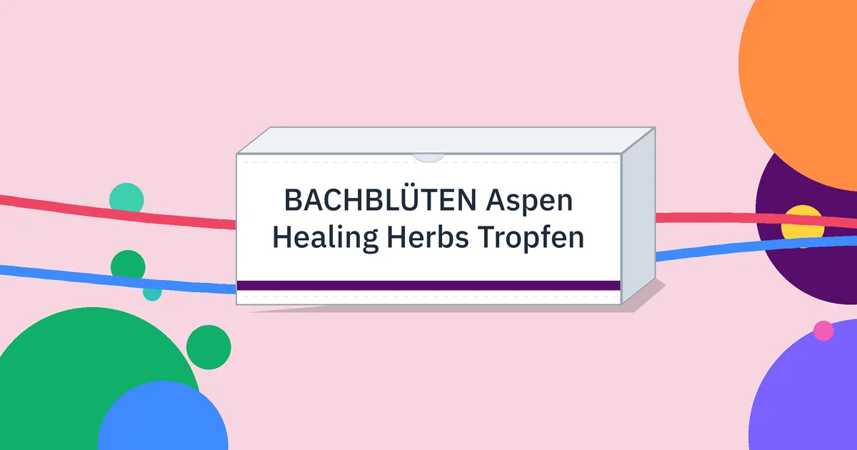 Symbolbild: Packung mit der Aufschrift BACHBLÜTEN Aspen Healing Herbs Tropfen (PZN 07364343) – Verfügbarkeit und Bezug in Apotheken in Frankfurt am Main
