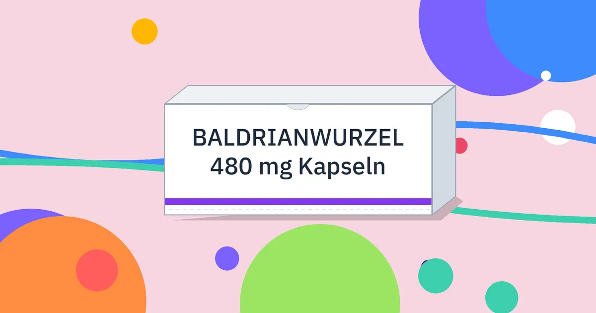 Symbolbild: Packung mit der Aufschrift BALDRIANWURZEL 480 mg Kapseln (PZN 18216077) – Verfügbarkeit und Bezug in Apotheken in Frankfurt am Main