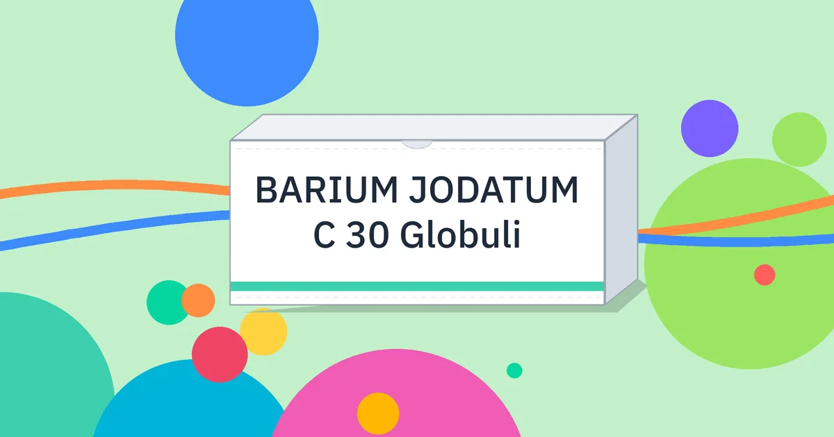 Symbolbild: Packung mit der Aufschrift BARIUM JODATUM C 30 Globuli (PZN 07246402) – Verfügbarkeit und Bezug in Apotheken in Frankfurt am Main