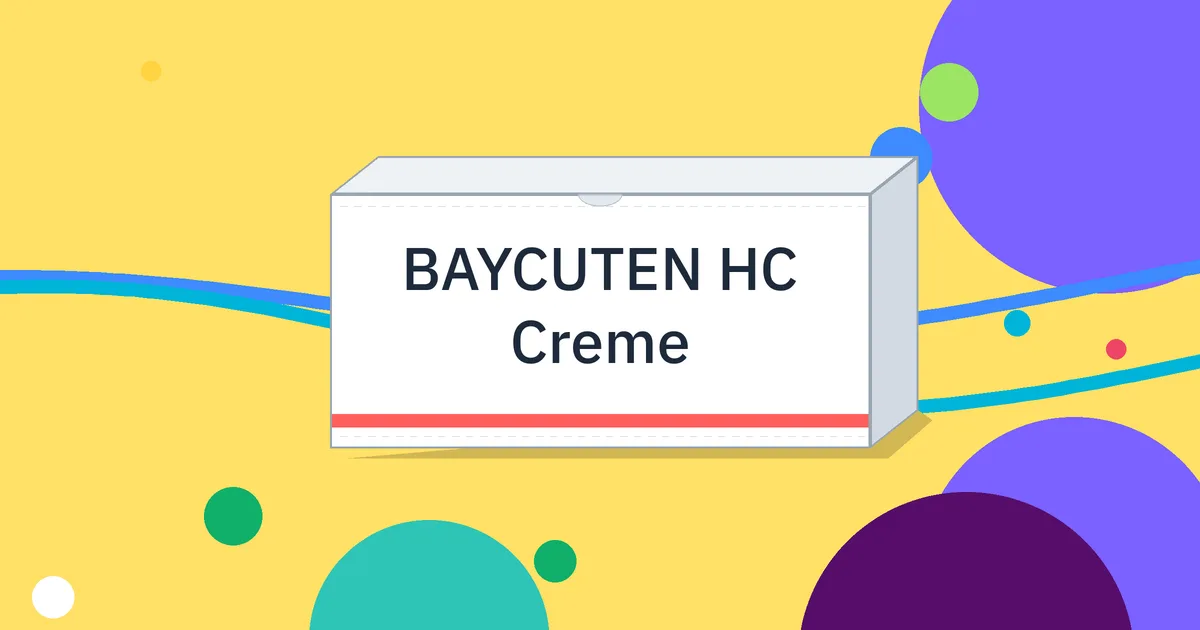 Symbolbild: Packung mit der Aufschrift BAYCUTEN HC Creme (PZN 06137993) – Verfügbarkeit und Bezug in Apotheken in Frankfurt am Main