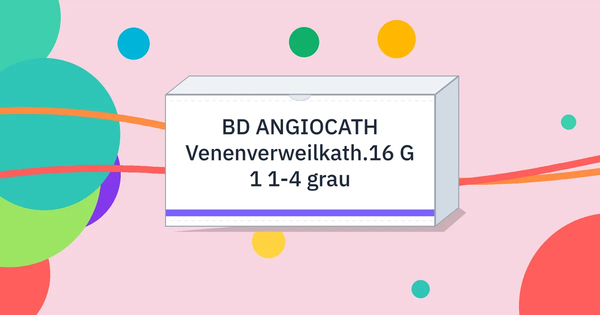 Symbolbild: Packung mit der Aufschrift BD ANGIOCATH Venenverweilkath.16 G 1 1-4 grau (PZN 04083359) – Verfügbarkeit und Bezug in Apotheken in Frankfurt am Main
