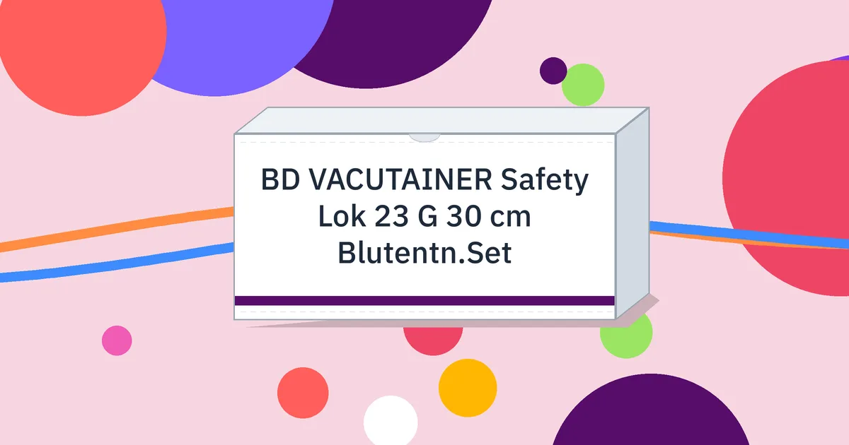 Symbolbild: Packung mit der Aufschrift BD VACUTAINER Safety Lok 23 G 30 cm Blutentn.Set (PZN 01111575) – Verfügbarkeit und Bezug in Apotheken in Frankfurt am Main