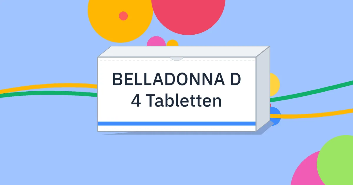 Symbolbild: Packung mit der Aufschrift BELLADONNA D 4 Tabletten (PZN 01760374) – Verfügbarkeit und Bezug in Apotheken in Frankfurt am Main