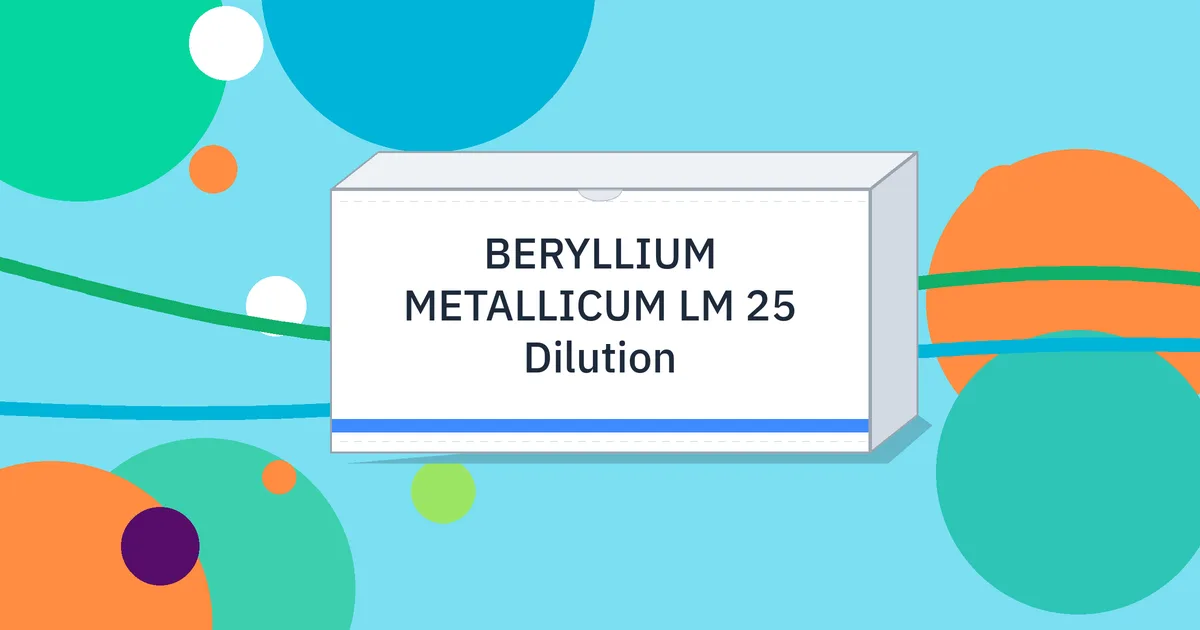 Symbolbild: Packung mit der Aufschrift BERYLLIUM METALLICUM LM 25 Dilution (PZN 12793508) – Verfügbarkeit und Bezug in Apotheken in Frankfurt am Main