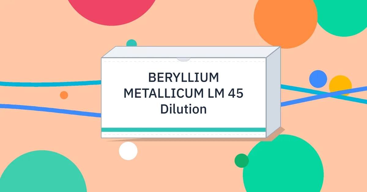 Symbolbild: Packung mit der Aufschrift BERYLLIUM METALLICUM LM 45 Dilution (PZN 12793589) – Verfügbarkeit und Bezug in Apotheken in Frankfurt am Main