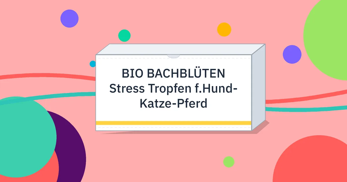 Symbolbild: Packung mit der Aufschrift BIO BACHBLÜTEN Stress Tropfen f.Hund-Katze-Pferd (PZN 11597337) – Verfügbarkeit und Bezug in Apotheken in Frankfurt am Main