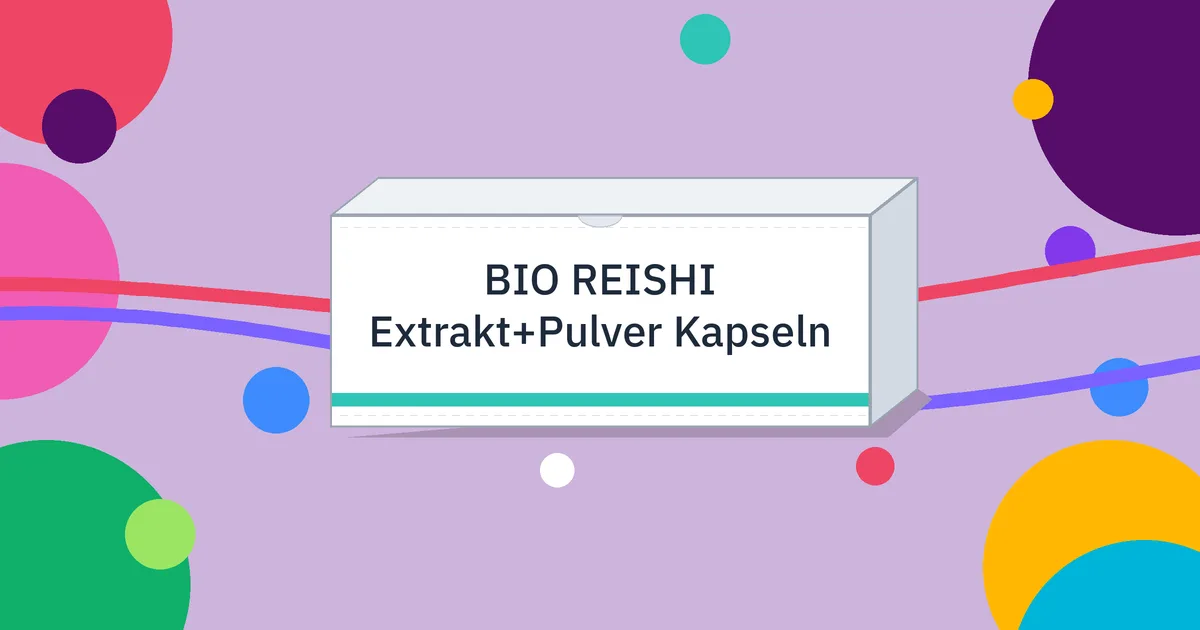 Symbolbild: Packung mit der Aufschrift BIO REISHI Extrakt+Pulver Kapseln (PZN 17566266) – Verfügbarkeit und Bezug in Apotheken in Frankfurt am Main