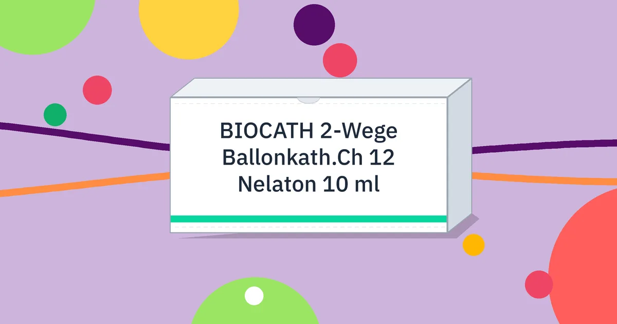 Symbolbild: Packung mit der Aufschrift BIOCATH 2-Wege Ballonkath.Ch 12 Nelaton 10 ml (PZN 04762250) – Verfügbarkeit und Bezug in Apotheken in Frankfurt am Main