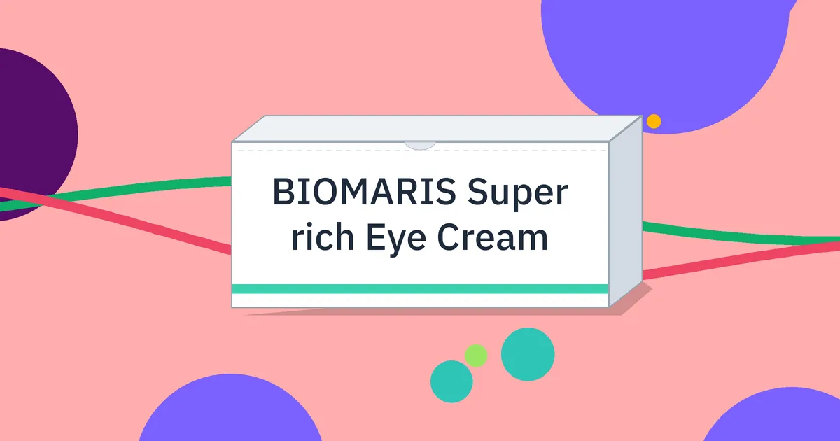 Symbolbild: Packung mit der Aufschrift BIOMARIS Super rich Eye Cream (PZN 11600944) – Verfügbarkeit und Bezug in Apotheken in Frankfurt am Main