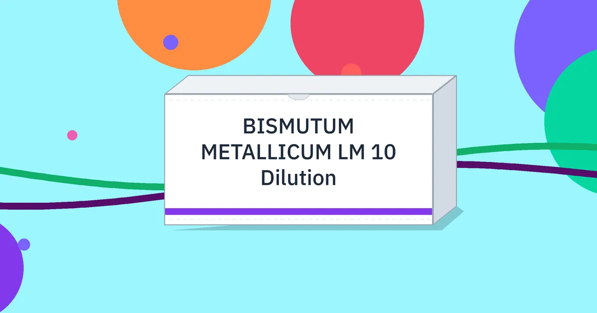 Symbolbild: Packung mit der Aufschrift BISMUTUM METALLICUM LM 10 Dilution (PZN 12794726) – Verfügbarkeit und Bezug in Apotheken in Frankfurt am Main