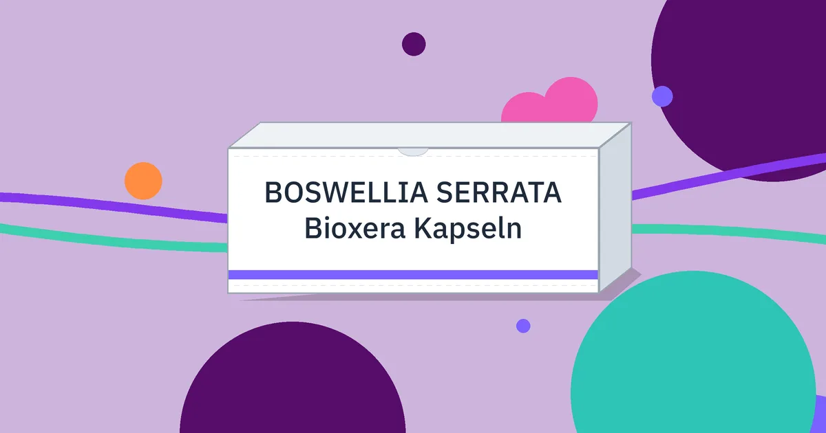 Symbolbild: Packung mit der Aufschrift BOSWELLIA SERRATA Bioxera Kapseln (PZN 08538940) – Verfügbarkeit und Bezug in Apotheken in Frankfurt am Main