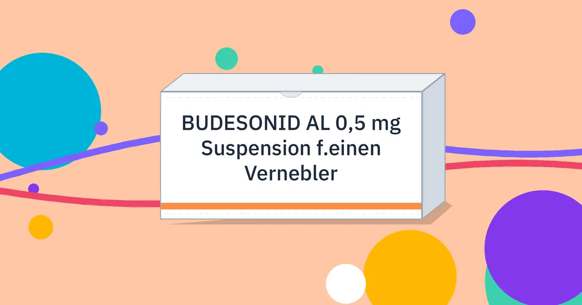 Symbolbild: Packung mit der Aufschrift BUDESONID AL 0,5 mg Suspension f.einen Vernebler (PZN 14270683) – Verfügbarkeit und Bezug in Apotheken in Frankfurt am Main