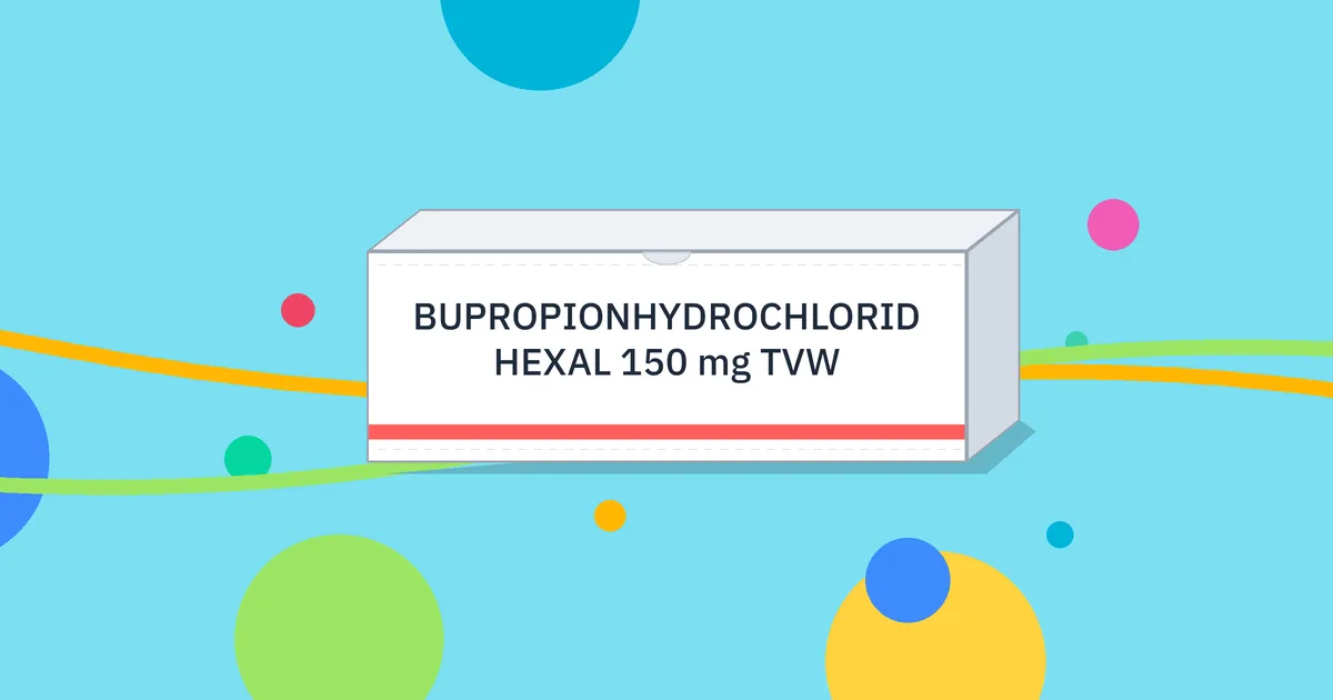 Symbolbild: Packung mit der Aufschrift BUPROPIONHYDROCHLORID HEXAL 150 mg TVW (PZN 10515892) – Verfügbarkeit und Bezug in Apotheken in Frankfurt am Main
