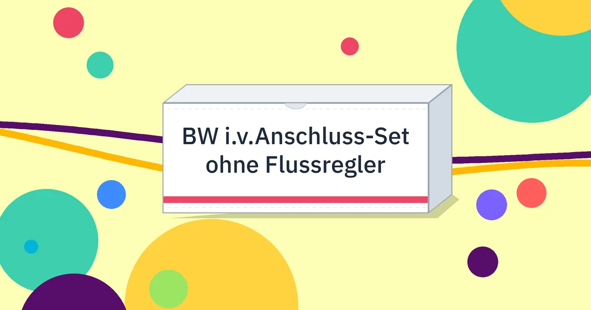 Symbolbild: Packung mit der Aufschrift BW i.v.Anschluss-Set ohne Flussregler (PZN 10029281) – Verfügbarkeit und Bezug in Apotheken in Frankfurt am Main