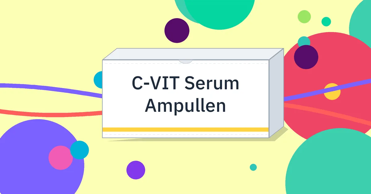 Symbolbild: Packung mit der Aufschrift C-VIT Serum Ampullen (PZN 18022114) – Verfügbarkeit und Bezug in Apotheken in Frankfurt am Main