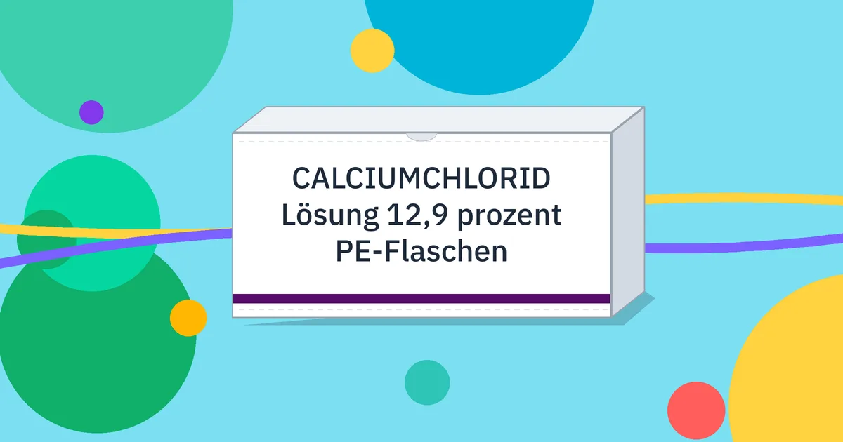 Symbolbild: Packung mit der Aufschrift CALCIUMCHLORID Lösung 12,9 prozent PE-Flaschen (PZN 17835507) – Verfügbarkeit und Bezug in Apotheken in Frankfurt am Main