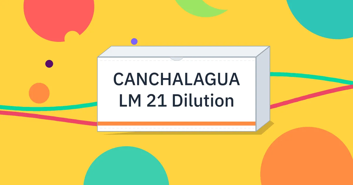 Symbolbild: Packung mit der Aufschrift CANCHALAGUA LM 21 Dilution (PZN 13412626) – Verfügbarkeit und Bezug in Apotheken in Frankfurt am Main