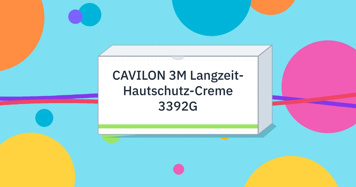 Symbolbild: Packung mit der Aufschrift CAVILON 3M Langzeit-Hautschutz-Creme 3392G (PZN 11084431) – Verfügbarkeit und Bezug in Apotheken in Frankfurt am Main