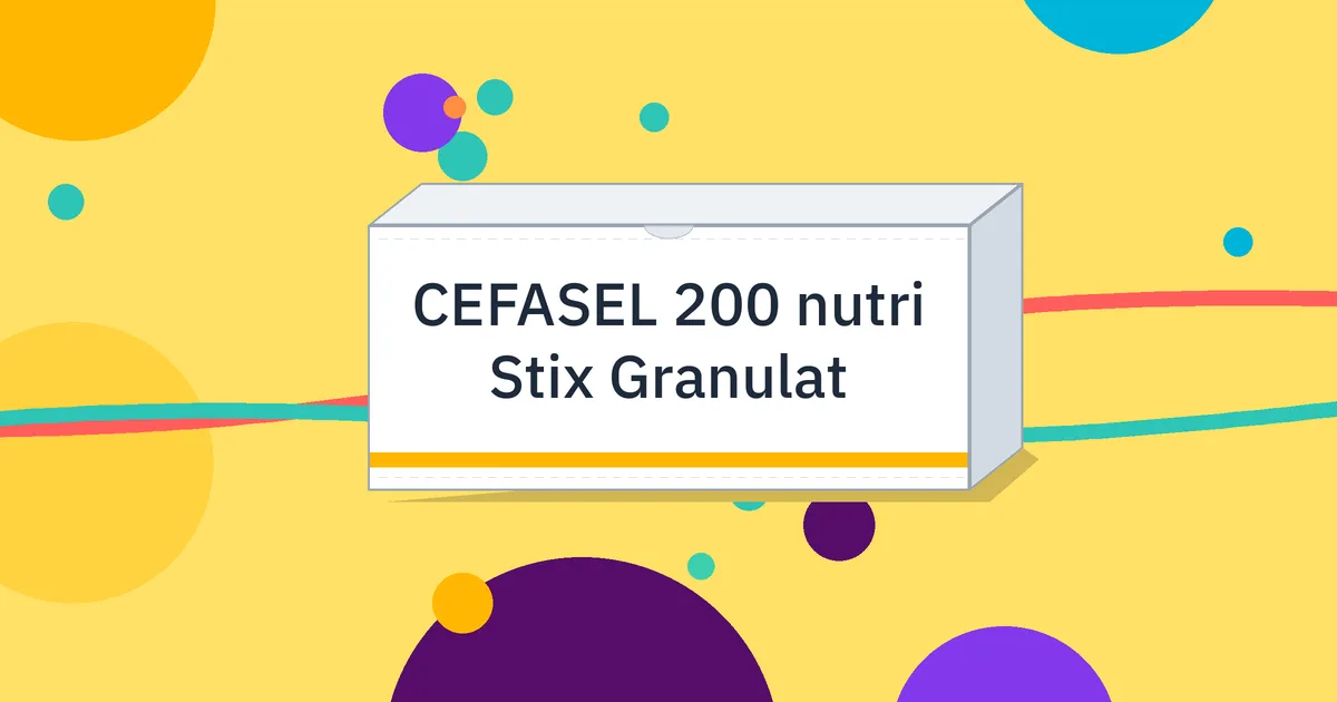 Symbolbild: Packung mit der Aufschrift CEFASEL 200 nutri Stix Granulat (PZN 17756191) – Verfügbarkeit und Bezug in Apotheken in Frankfurt am Main