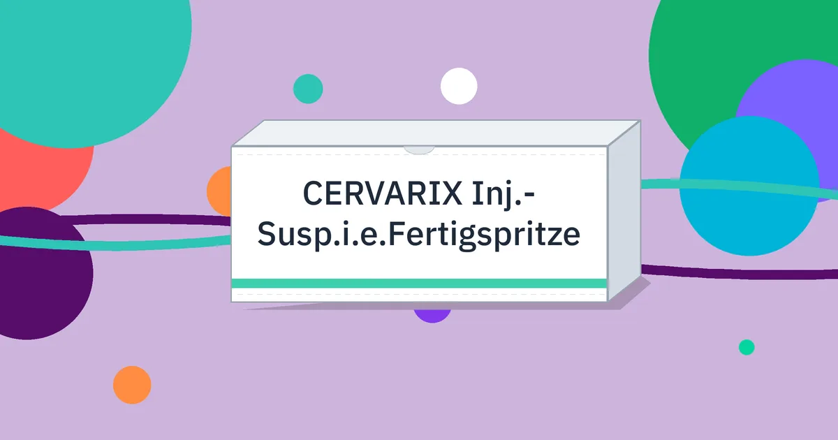 Symbolbild: Packung mit der Aufschrift CERVARIX Inj.-Susp.i.e.Fertigspritze (PZN 06441372) – Verfügbarkeit und Bezug in Apotheken in Frankfurt am Main