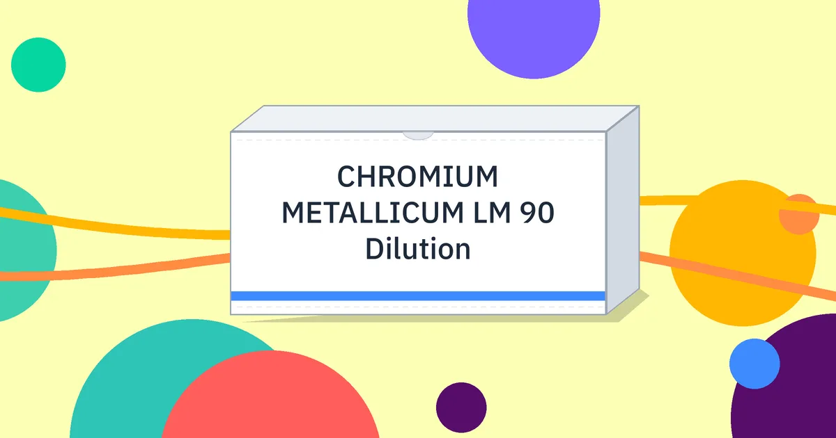 Symbolbild: Packung mit der Aufschrift CHROMIUM METALLICUM LM 90 Dilution (PZN 12818088) – Verfügbarkeit und Bezug in Apotheken in Frankfurt am Main