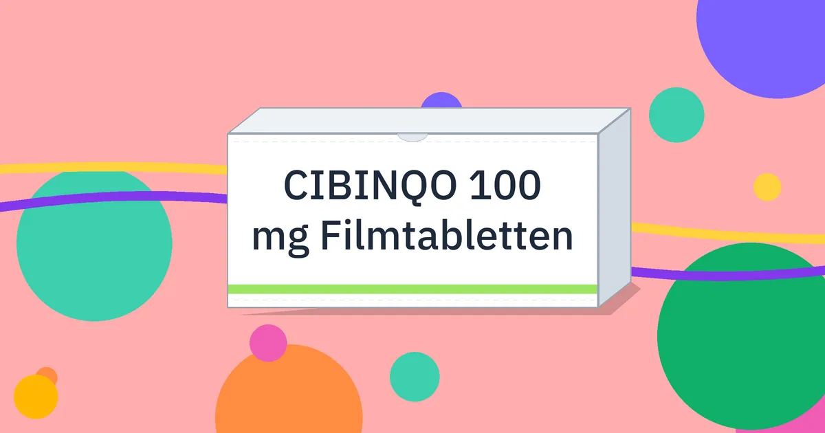 Symbolbild: Packung mit der Aufschrift CIBINQO 100 mg Filmtabletten (PZN 17388037) – Verfügbarkeit und Bezug in Apotheken in Frankfurt am Main
