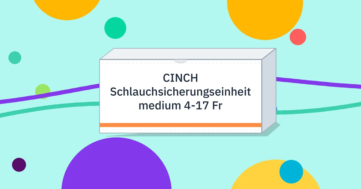 Symbolbild: Packung mit der Aufschrift CINCH Schlauchsicherungseinheit medium 4-17 Fr (PZN 17601442) – Verfügbarkeit und Bezug in Apotheken in Frankfurt am Main