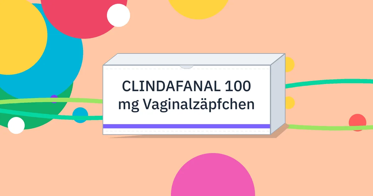 Symbolbild: Packung mit der Aufschrift CLINDAFANAL 100 mg Vaginalzäpfchen (PZN 17564758) – Verfügbarkeit und Bezug in Apotheken in Frankfurt am Main