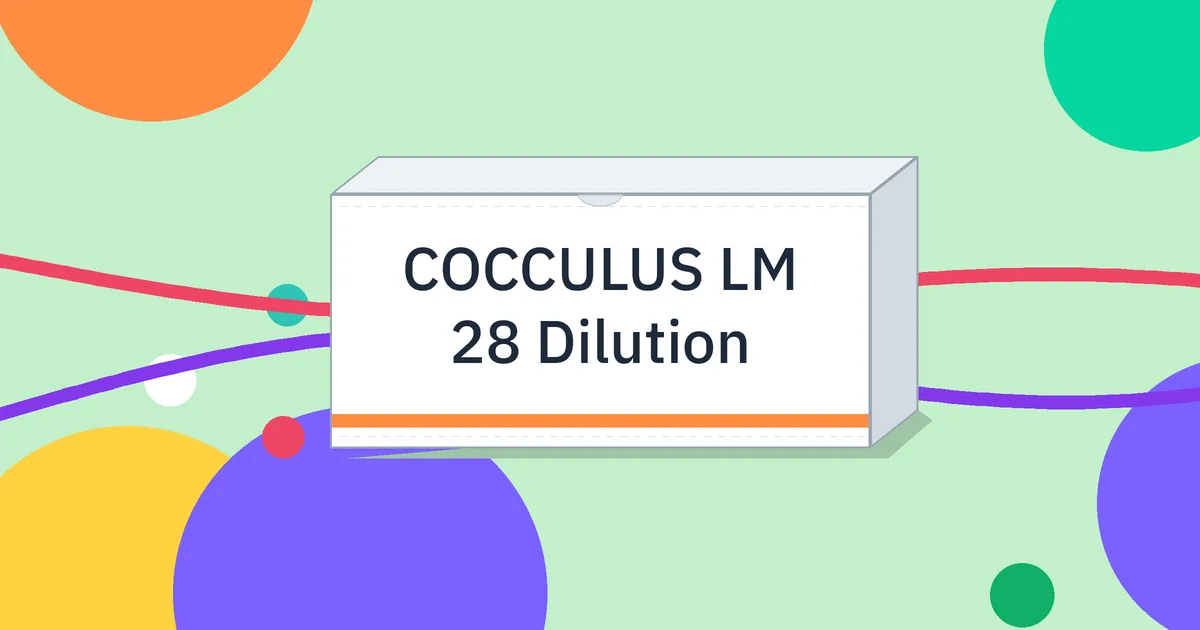 Symbolbild: Packung mit der Aufschrift COCCULUS LM 28 Dilution (PZN 12825148) – Verfügbarkeit und Bezug in Apotheken in Frankfurt am Main