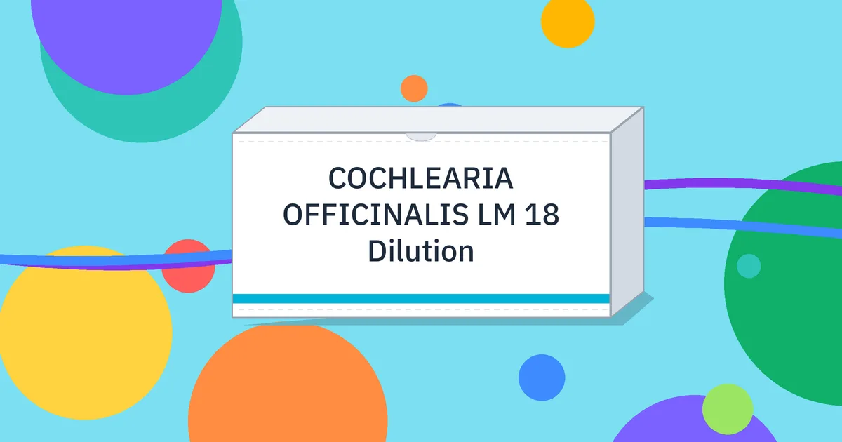 Symbolbild: Packung mit der Aufschrift COCHLEARIA OFFICINALIS LM 18 Dilution (PZN 12829531) – Verfügbarkeit und Bezug in Apotheken in Frankfurt am Main