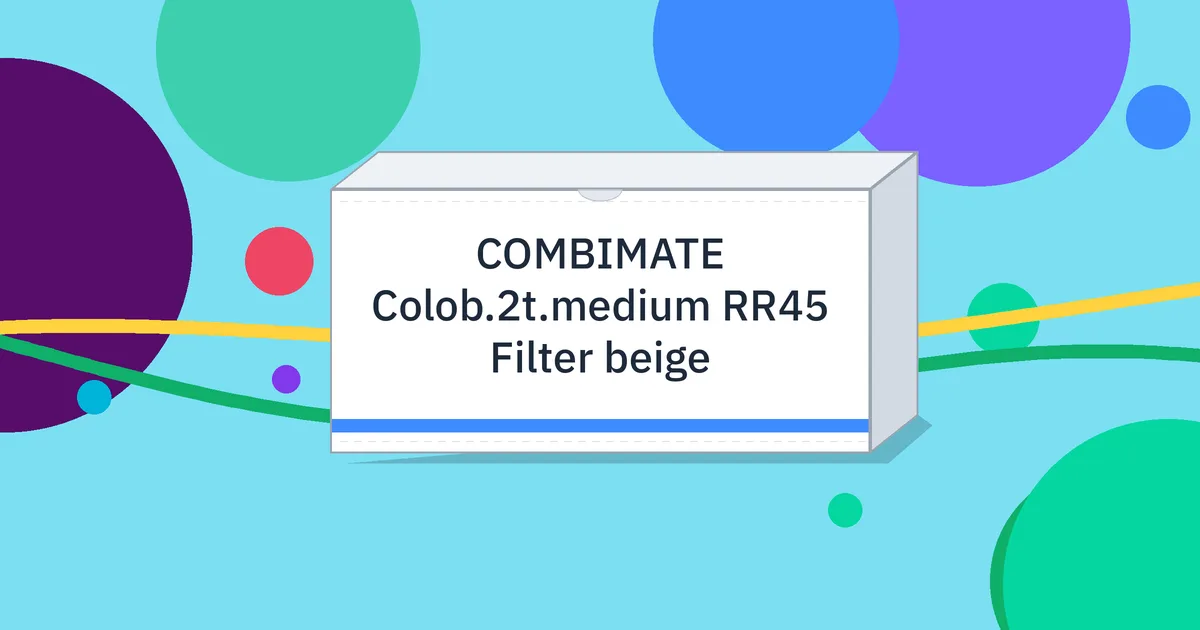 Symbolbild: Packung mit der Aufschrift COMBIMATE Colob.2t.medium RR45 Filter beige (PZN 03738692) – Verfügbarkeit und Bezug in Apotheken in Frankfurt am Main