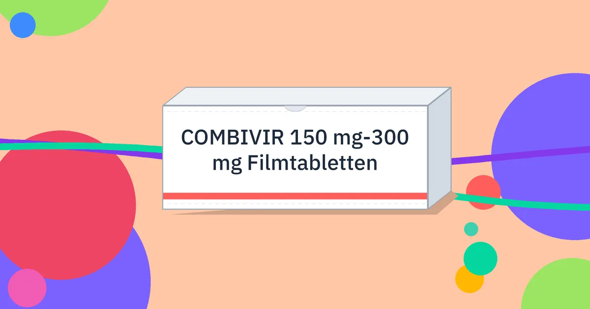 Symbolbild: Packung mit der Aufschrift COMBIVIR 150 mg-300 mg Filmtabletten (PZN 00494433) – Verfügbarkeit und Bezug in Apotheken in Frankfurt am Main