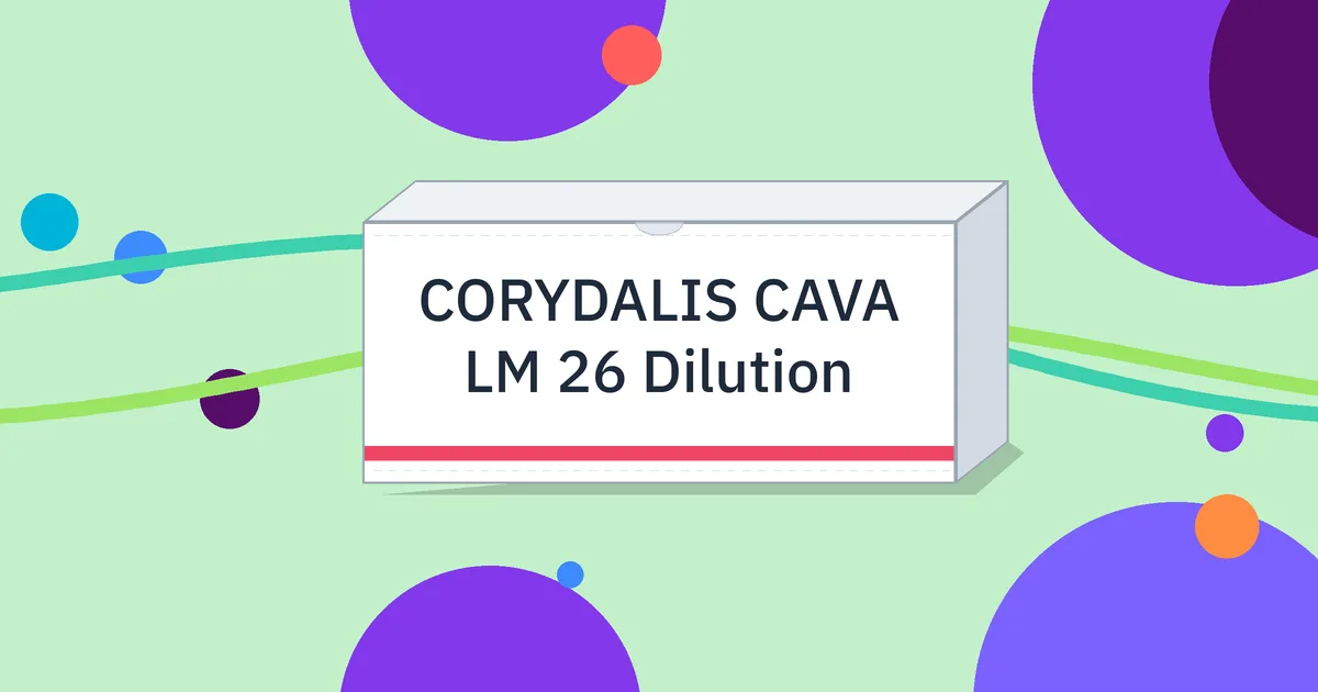 Symbolbild: Packung mit der Aufschrift CORYDALIS CAVA LM 26 Dilution (PZN 13453708) – Verfügbarkeit und Bezug in Apotheken in Frankfurt am Main