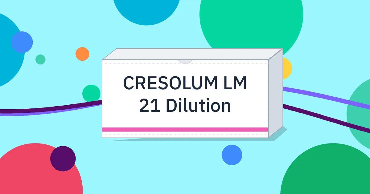 Symbolbild: Packung mit der Aufschrift CRESOLUM LM 21 Dilution (PZN 13456434) – Verfügbarkeit und Bezug in Apotheken in Frankfurt am Main