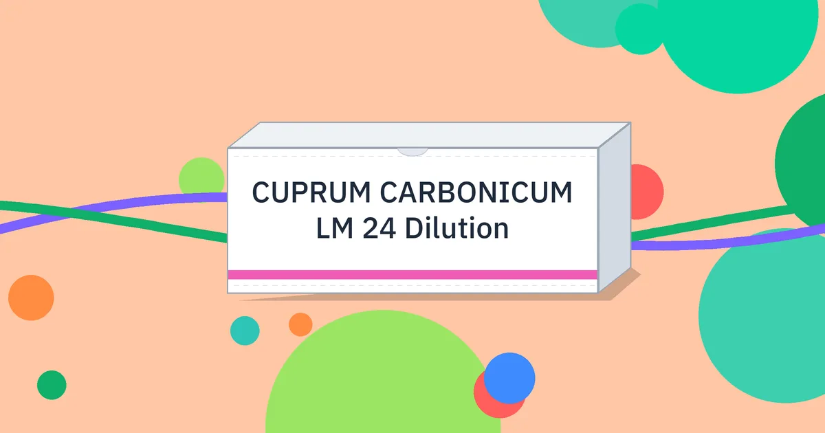 Symbolbild: Packung mit der Aufschrift CUPRUM CARBONICUM LM 24 Dilution (PZN 17853468) – Verfügbarkeit und Bezug in Apotheken in Frankfurt am Main