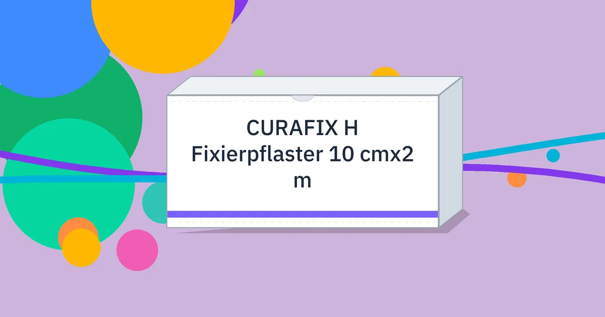 Symbolbild: Packung mit der Aufschrift CURAFIX H Fixierpflaster 10 cmx2 m (PZN 14443907) – Verfügbarkeit und Bezug in Apotheken in Frankfurt am Main