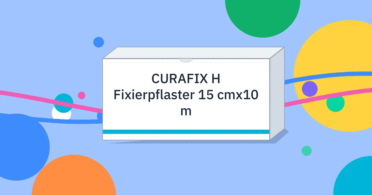 Symbolbild: Packung mit der Aufschrift CURAFIX H Fixierpflaster 15 cmx10 m (PZN 19774750) – Verfügbarkeit und Bezug in Apotheken in Frankfurt am Main